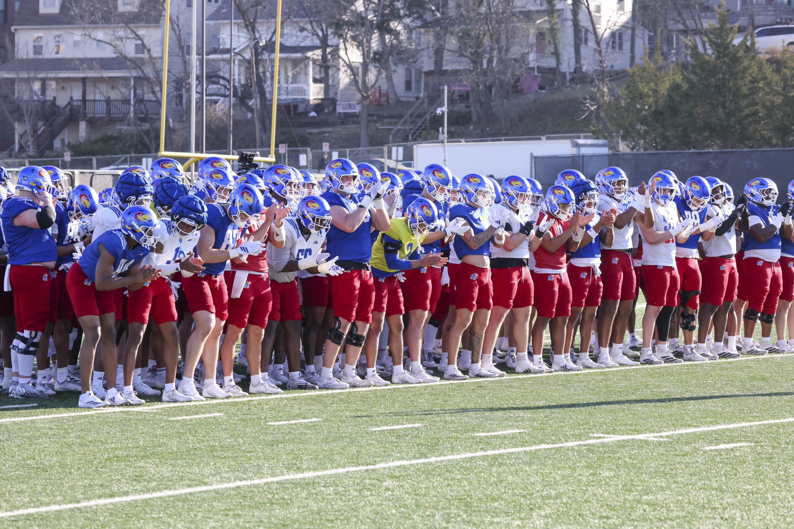 Photo Gallery: KU football holds first fully padded practice of spring ...